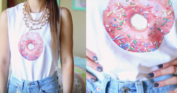 Make Your Own Fun, Cute And Easy DIY T-Shirts With This Cool Idea