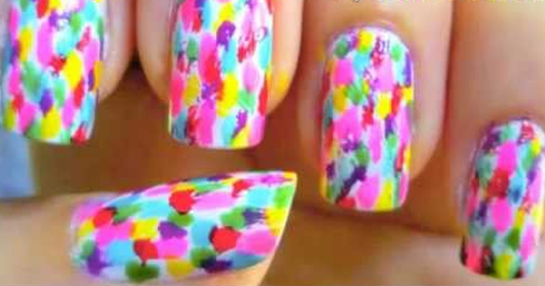 Colorful Fun Party Nail Art - DIY Nails