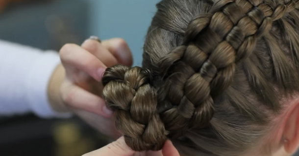 Girls Zipper Braid Updo Hairstyle Tutorial