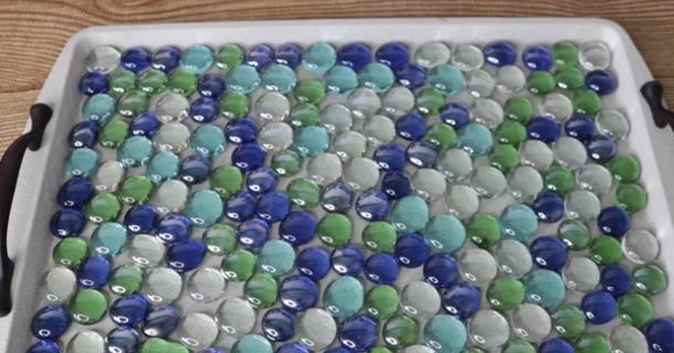 How To Make A Dollar Tree DIY Mosaic Stone Serving Tray