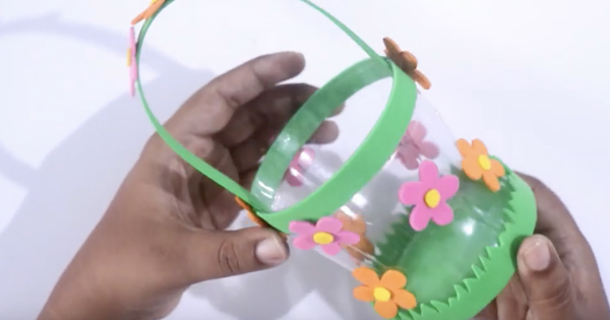 DIY Recyled Easter Basket Using Empty Plastic Bottles