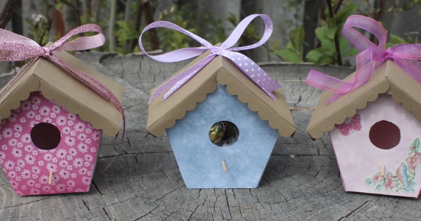 How To Make A Paper Birdhouse - Mother's Day Gift Idea