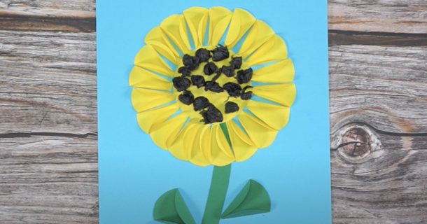 Easy DIY Sunflower Card For Mommy