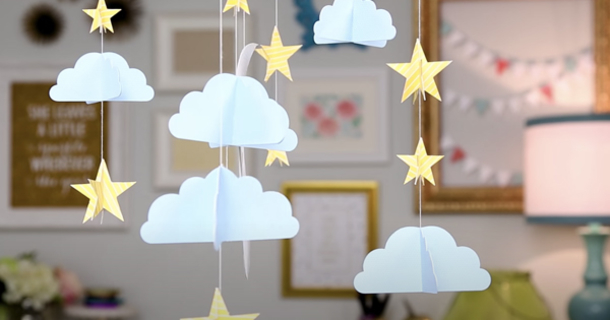 DIY Moon & Star Baby Mobile