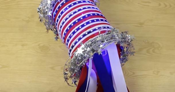 How To Make A Easy Patriotic American Flag Windsock