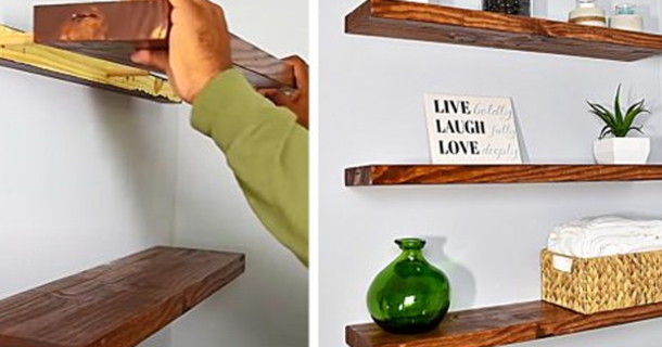 How To Make These DIY Easy Floating Shelves