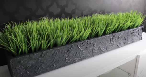 How To Build A Faux Grass Planter Box - Home Decor Project