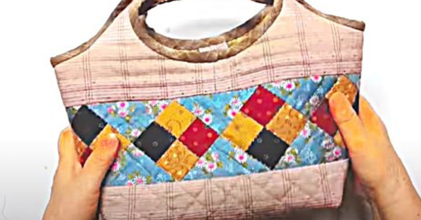 Easy DIY Patchwork Quilted Purse (Free Pattern)