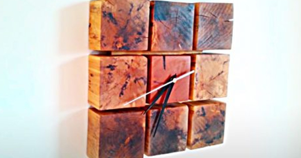 DIY Clock Using Pallet Wood Blocks - Home Decor Ideas
