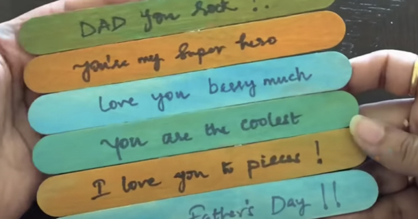 Popsicle Father’s Day Craft For Kids - DIY Father’s Day Gift Ideas