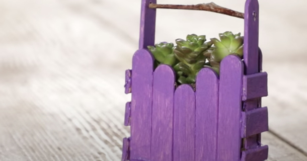 Diy Mini Crafts Stick Planter Easy Garden Ideas