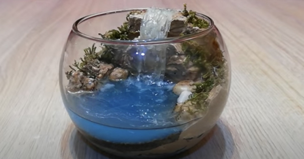 Resin Miniature DIY Waterfall Diorama