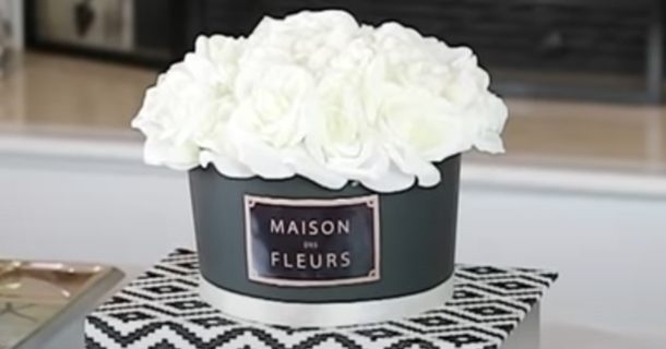 Beautiful DIY Dollar Tree Flower Box Centerpiece