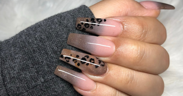 Easy Fall Leopard Print Nails