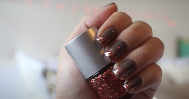 DIY Easy Autumn Gradient Nails