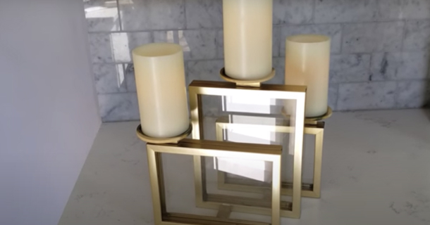 Perfect Gold Dollar Tree Picture Frame Candle Holder