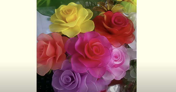 DIY Rose Stocking flowers - Easy & Simple DIY