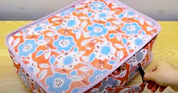 DIY Small Fabric Suitcase Tutorial For Traveling