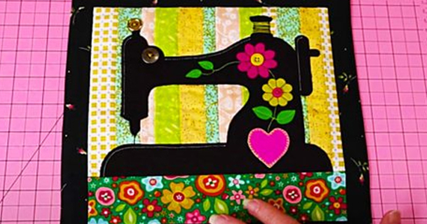 DIY Sewing Machine Mini Quilt With Free Pattern