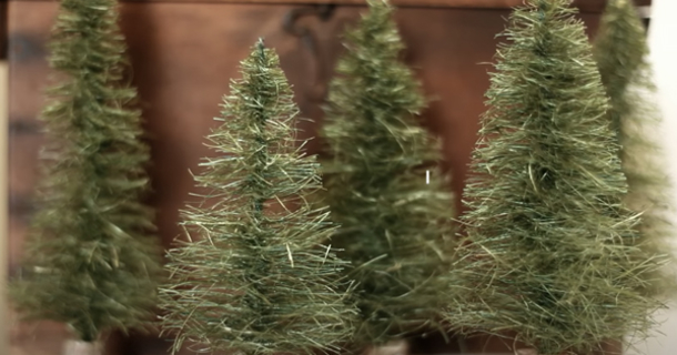 DIY Sisal Bottle Brush Trees For Christmas