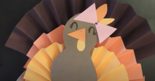 How To Make This Gobble Gobble DIY 3D Paper Turkey