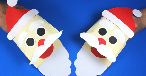 Fun Paper Santa Puppet DIY Craft