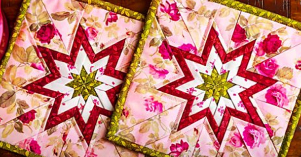DIY Folded Star Square Hot Pad