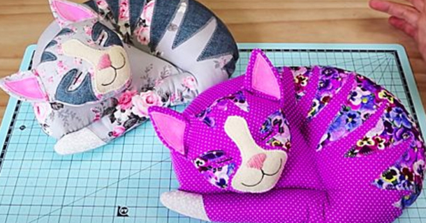 How To Make Patchwork Cat With A Free Pattern