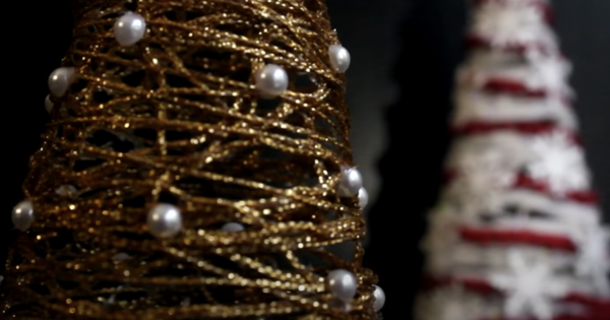 Easy Decorative DIY String Christmas Tree Project