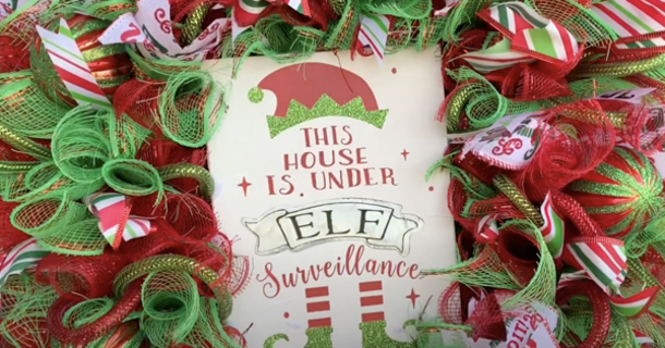 Elf Christmas Wreath DIY Tutorial