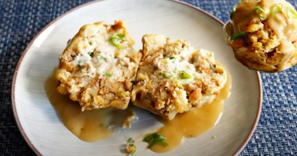 How To Make Gravy Stuffed Stuffings Muffin Recipe