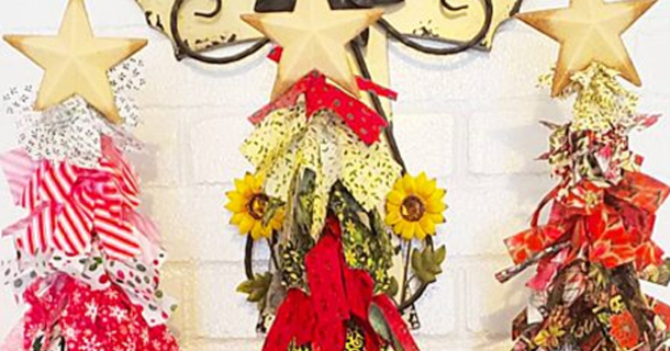 Easy Holiday DIY Rag Christmas Tree