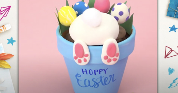 DIY Easter Bunny Flower Pot Craft