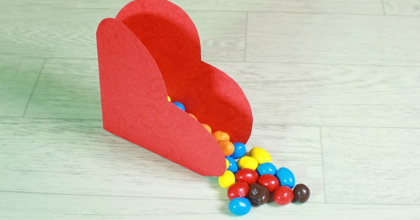 DIY Paper Heart Candy Box for Valentine's Day