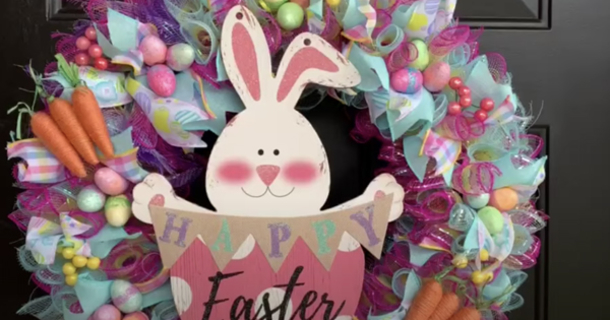 How To Make A Easter Egg Bunny Wreath