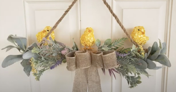 Home DIY Farmhouse Spring Wreath Tutorial