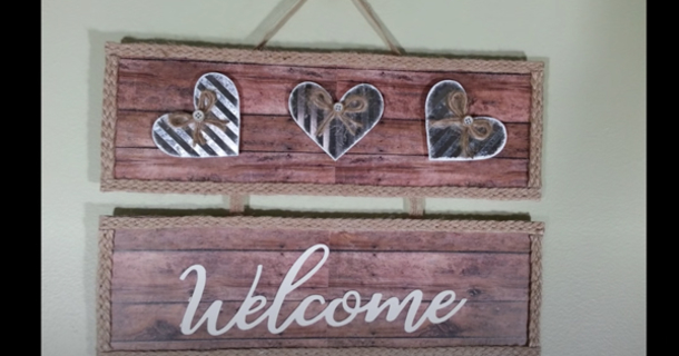 Valentine's Day Wood Dollar Tree Makeover Sign