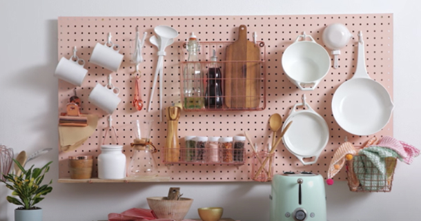 How To Make A Kitchen Pegboard Storage Wall