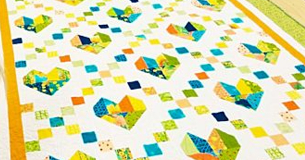 Beautiful Valentine’s Day Heart Quilt