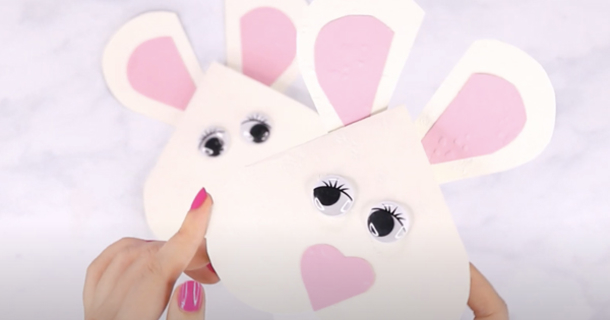 Kids DIY Heart Bunny Valentines Day Craft