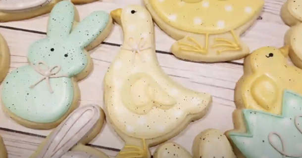 Pastel Goose Decorated Sugar Cookies Recipe