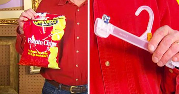 Turn Your Hangers Into Chip Clips With This Trick