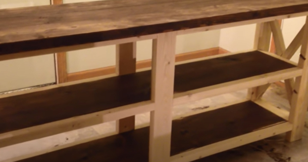 DIY Rustic Console Table For Your Home