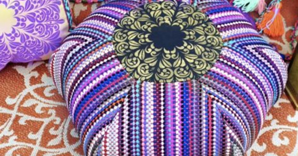 How To Make DIY Seating For Only $10 Using This Dollar Store Rag Pouf