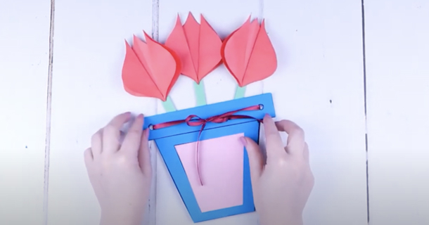 3D Pop-Up Flower Card For Mother's Day