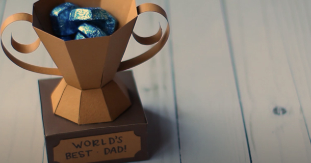 DIY 3D Paper Trophy for Father's Day
