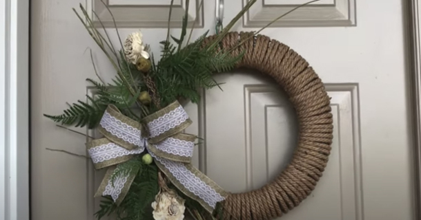 DIY Inexpensive Nautical Rope Wreath Tutorial