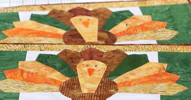 DIY Quilted Turkey Placemats For Thanksgiving