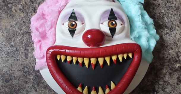 Scary Clown DIY Halloween Cake Tutorial. So Creepy!
