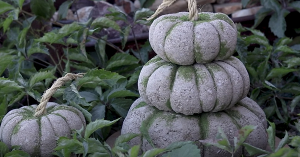 Super Quick DIY Concrete Pumpkins